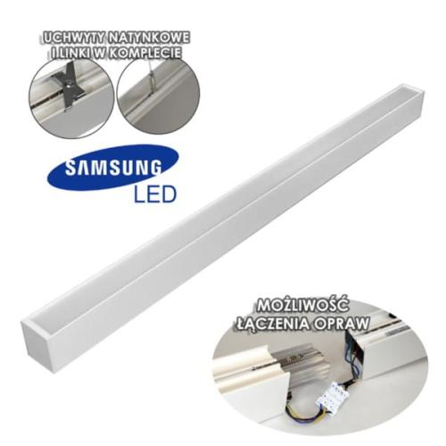 Lampa liniowa biała 30W 3000lm 120cm IP20 LED Samsung z możliwością ...